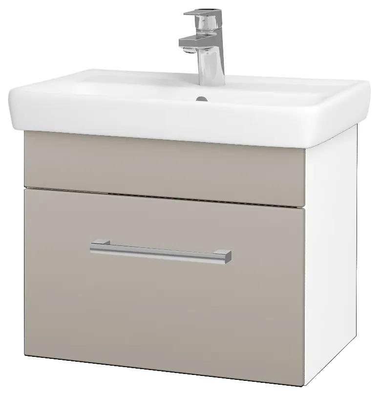 Dřevojas Koupelnová skříň SOLO SZZ 55 Varianta: N01 Bílá lesk / Úchytka T01 / D17 Colorado
