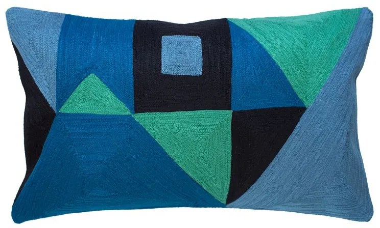 SCANquilt povlak ART COLOURS geo modrozelená 30 x 50 cm