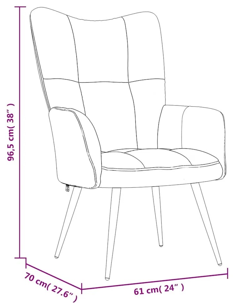 vidaXL Marketos Relaxační křeslo se stoličkou hnědé samet