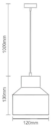 Lustr na lanku TERRAZZO 1xE27/60W/230V pr. 12 cm krémová