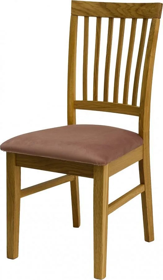 Bradop Dřevěná jídelní židle BESI Z02, dubová | Látka: 82 - CORAL-082