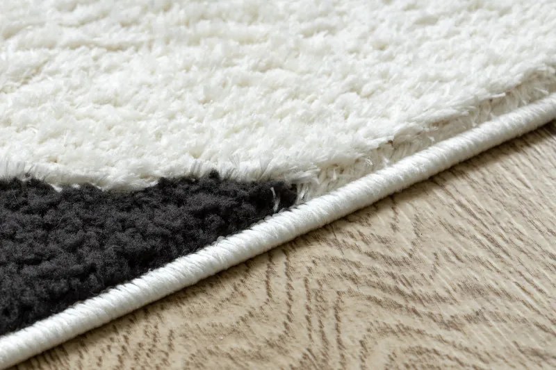 Dywany Łuszczów, Kusový koberec Mode 8631 geometric cream/black, 180x270, černobílá, kancelář
