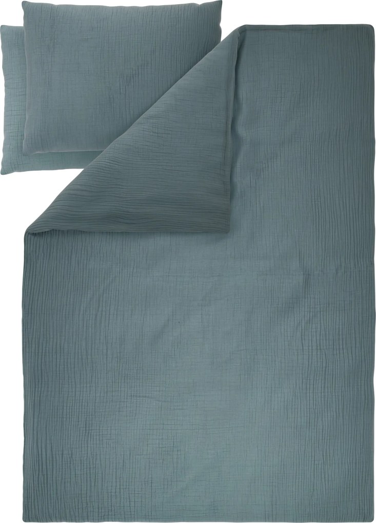 Livarno® Mušelínové ložní povlečení, 200 x 220 cm, 70 x 90 cm (tmavě modrá)