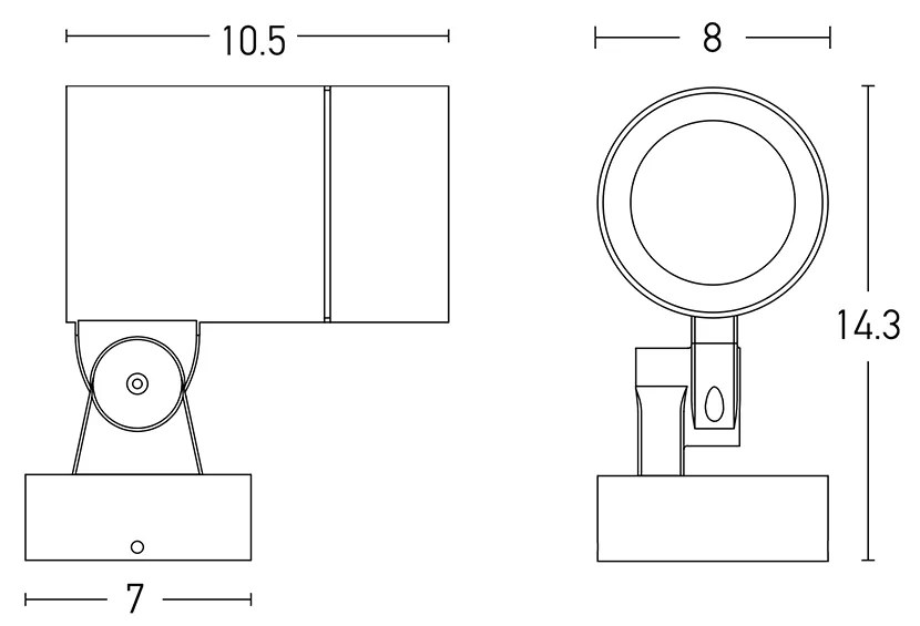 Zambelis E236 venkovní nástěnné svítidlo grafit, 1xGU10, 10,5cm