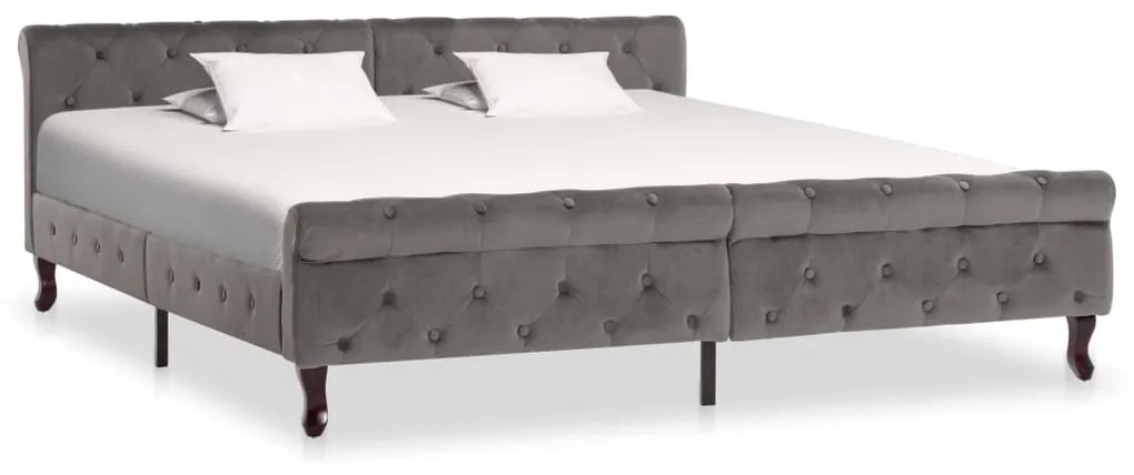Rám postele Keeline - šedý samet | 180 x 200 cm
