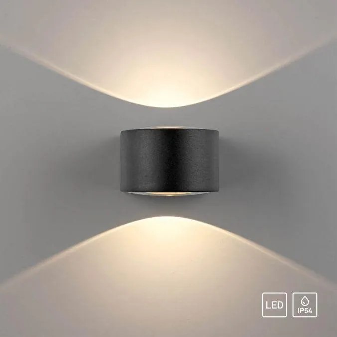 PN 9460-13 CARLA LED venkovní nástěnné svítidlo antracit IP54 3000K - PAUL NEUHAUS