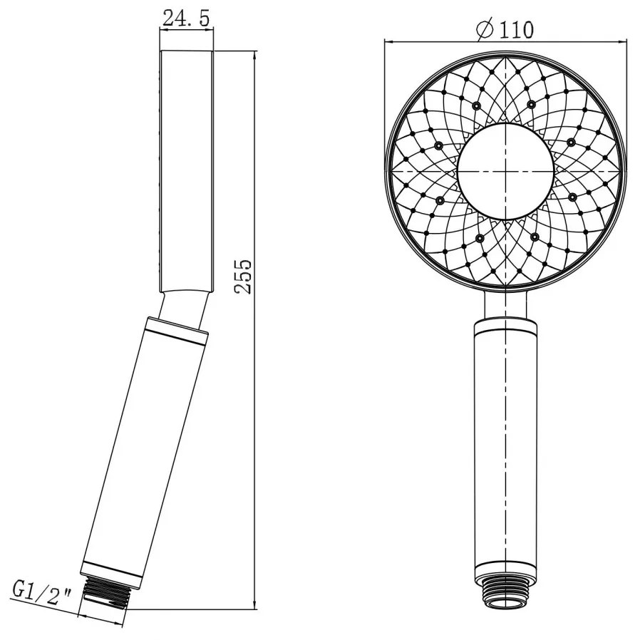 Rubineta Sprchová růžice LUNA OLBA622154B