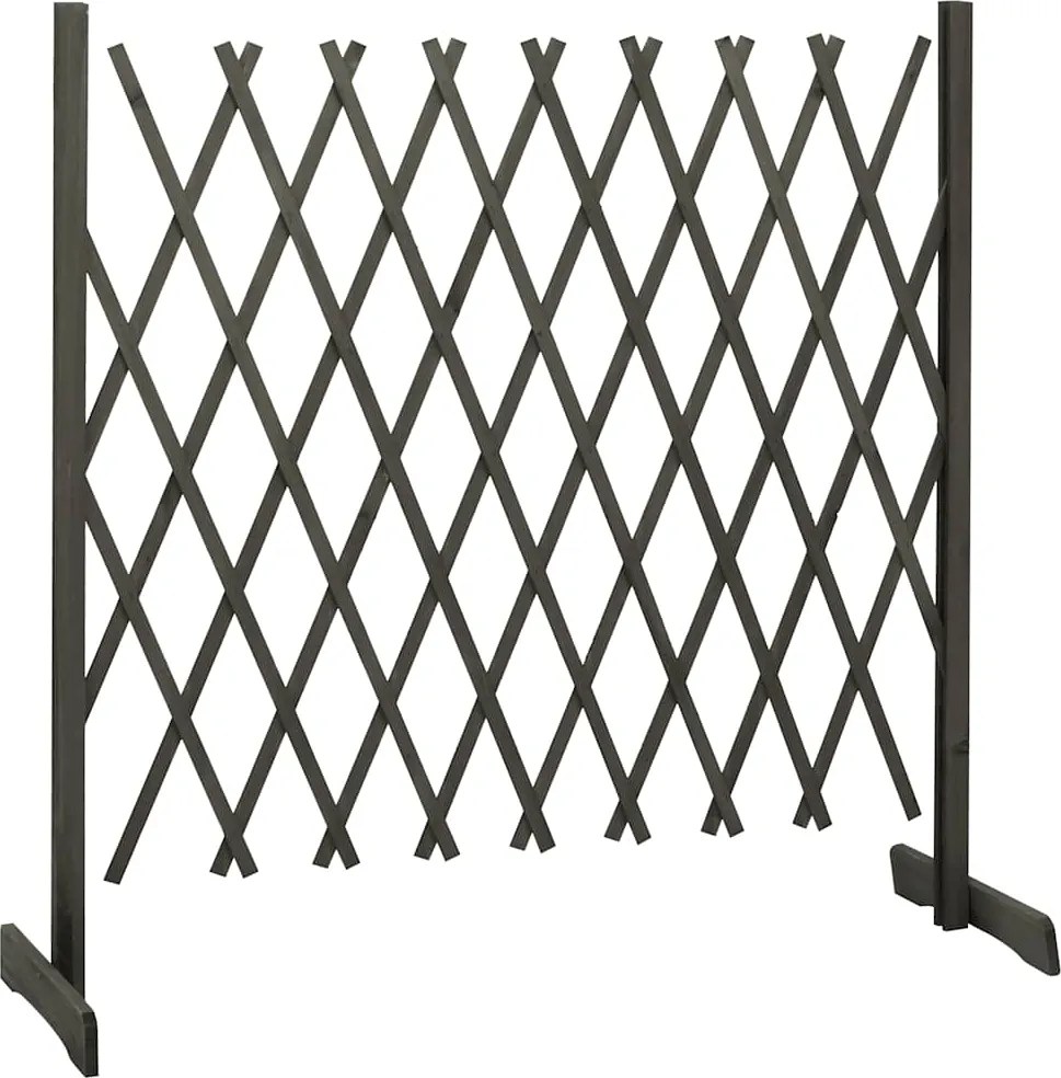 Zahradní trelážový plot šedý 180 x 100 cm masivní jedle 314829