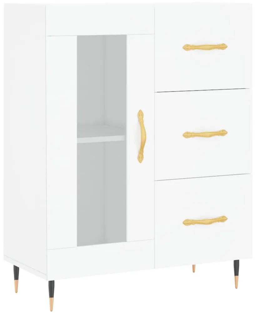 Skříň highboard bílá 69,5 x 34 x 180 cm kompozitní dřevo - Default Title