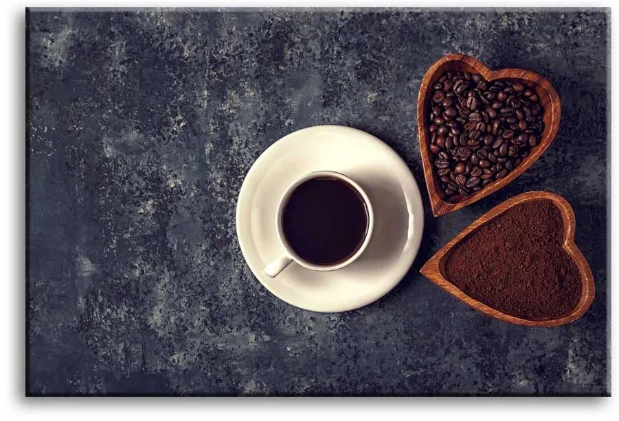 Obraz láska v kávě Velikost (šířka x výška): 120x80 cm