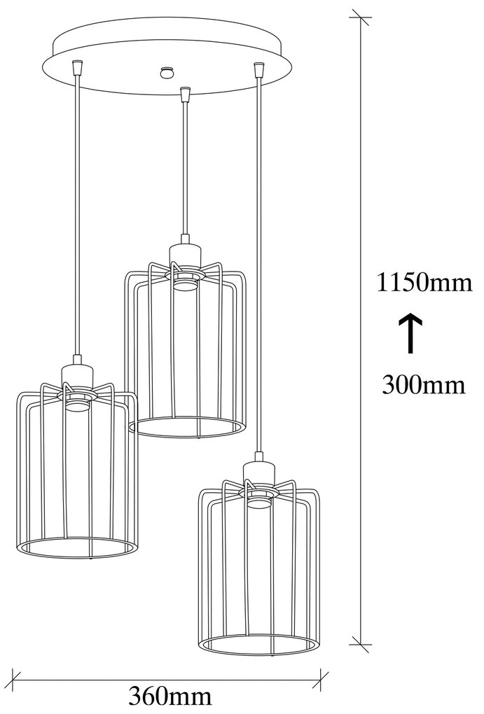 OPVIQ Závěsné světlo TEL 36cm 892OPV1704