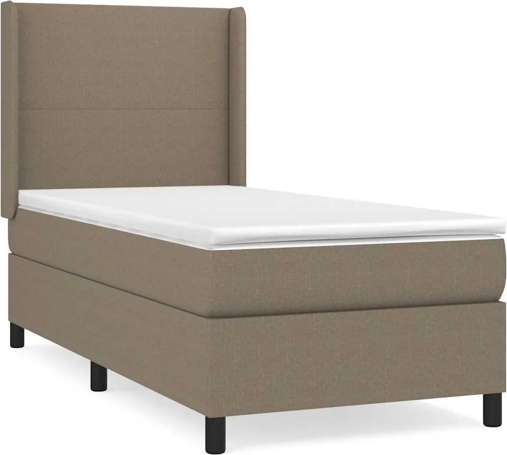 Box spring postel s matrací taupe 90x190 cm textil 3131237