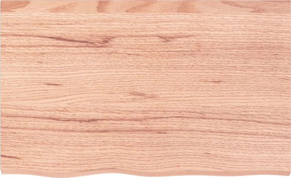 Koupelnová deska světle hnědá 80 x 50 x 2 cm ošetřený masiv 3156119