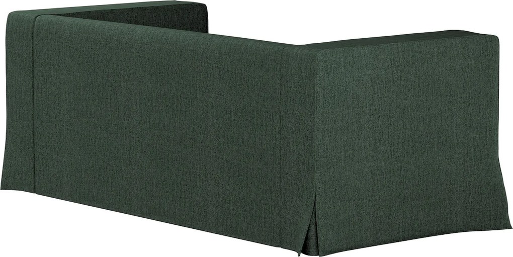 Potah na pohovku Klippan 2-místná, dlouhý s rohovými záhyby barva zelená látka pletený vzor