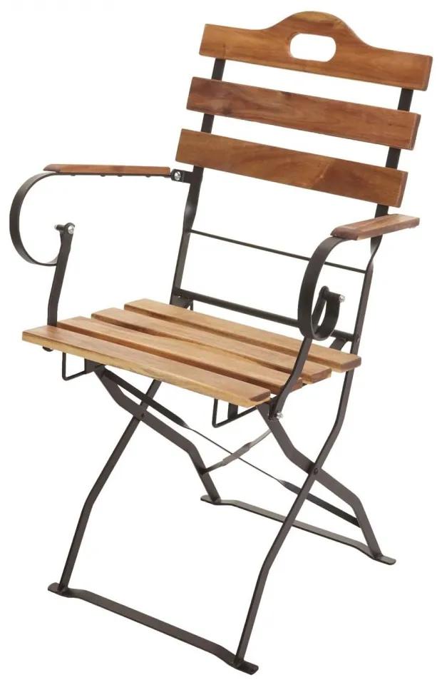 Skládací zahradní židle 2 ks Dekorhome Hnědá