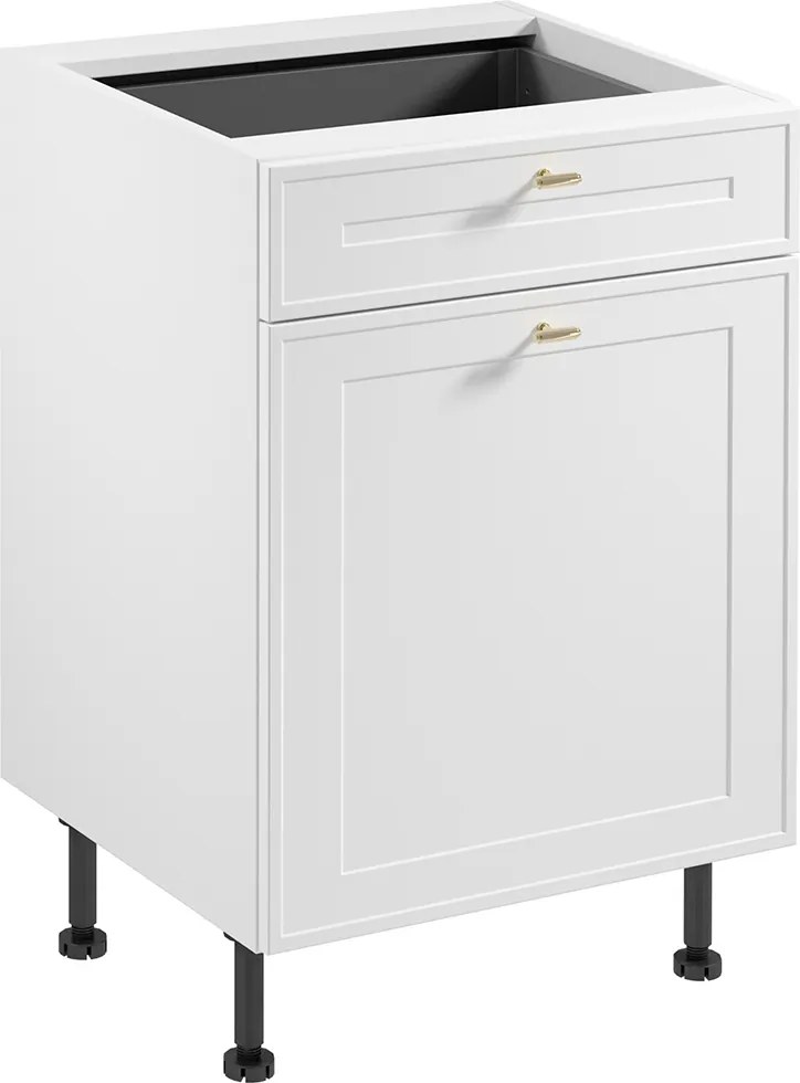 SORENTO bb | dolní skříňka D60S1 se zásuvkou a příborníkem | 60 cm | LEVÁ | bílá