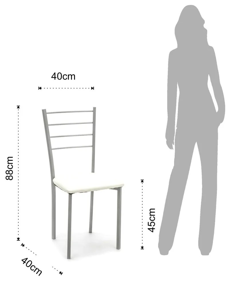 Bílé jídelní židle v sadě 2 ks Just - Tomasucci