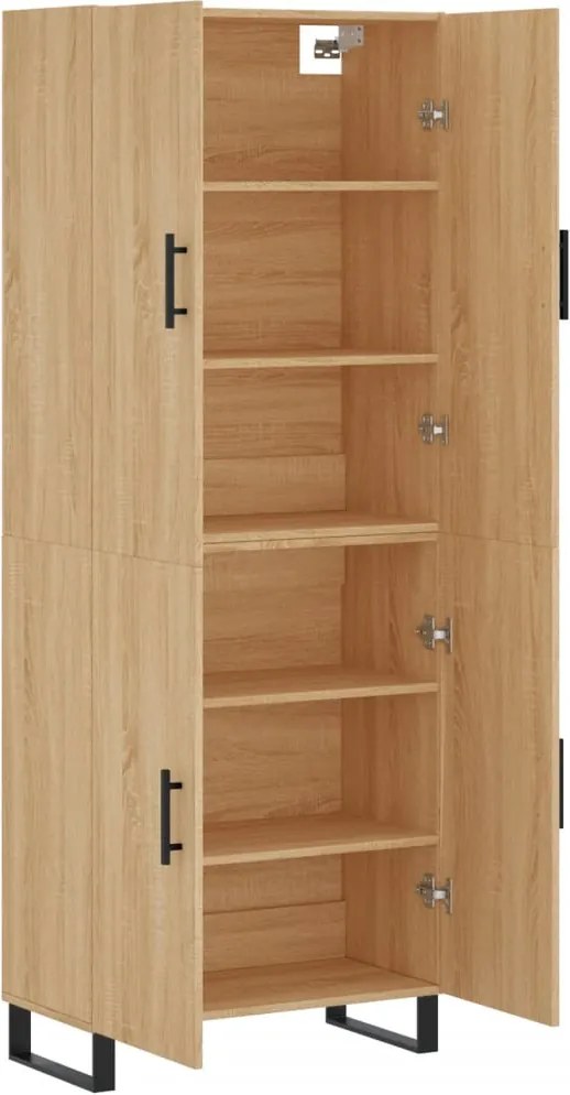 Skříň highboard dub sonoma 69,5 x 34 x 180 cm kompozitní dřevo 3195702