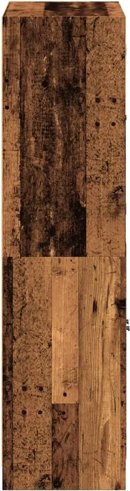 Highboard s dvířky old wood 68 x 37 x 142 cm kompozitní dřevo 3318722