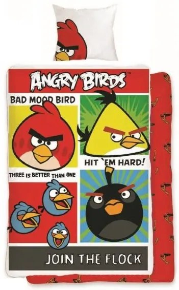 HALANTEX Povlečení Angry Birds 114 - 140x200, 70x80, 100% bavlna