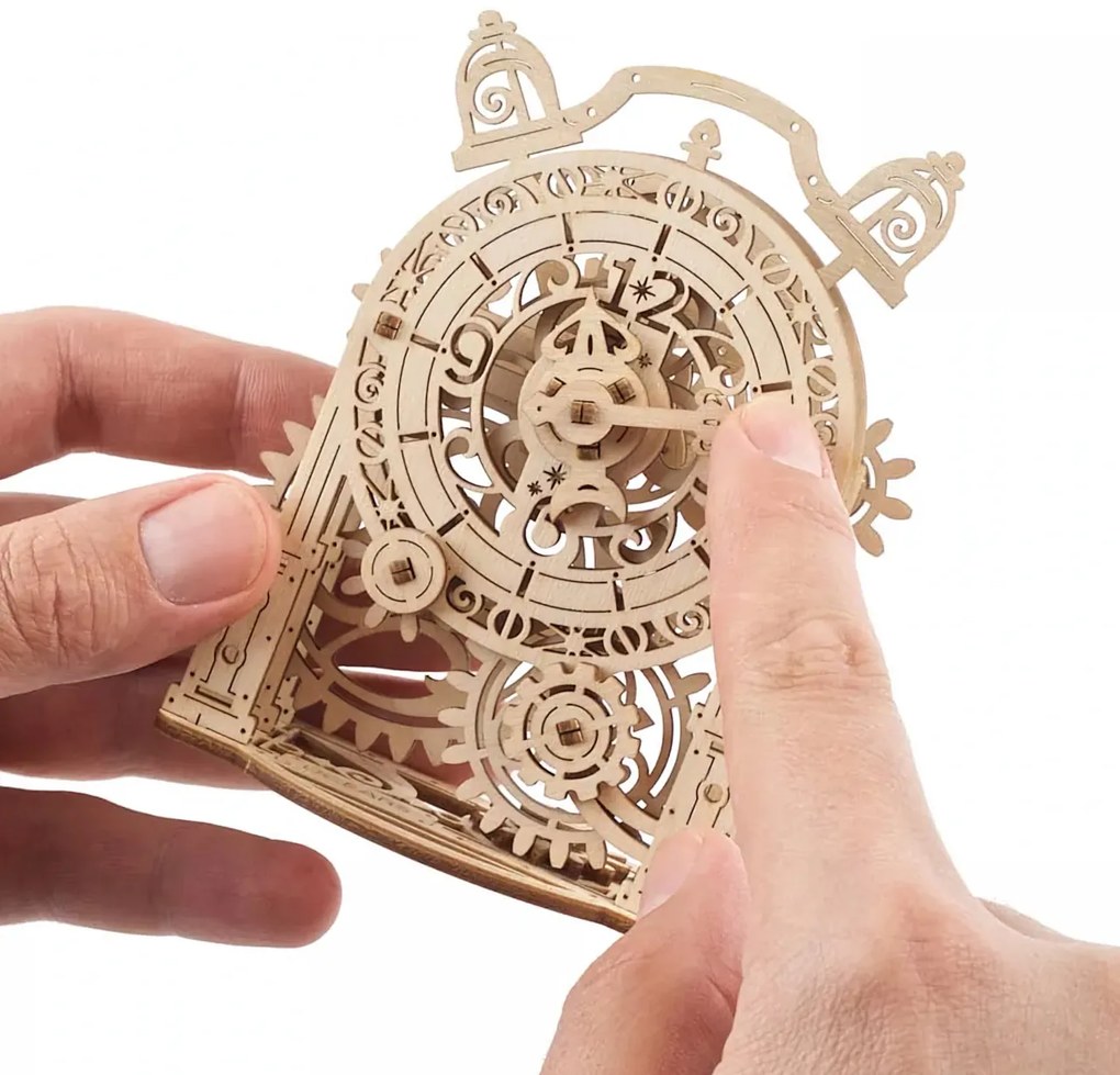 Ugears 3D dřevěné mechanické puzzle Dekorační budík