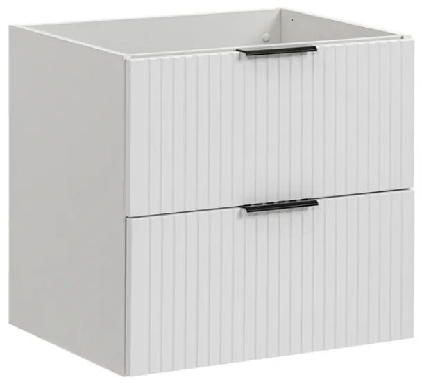 COMAD Závěsná skříňka s umyvadlem - ADEL 82-60 white, šířka 60 cm, matná bílá/matná šedá