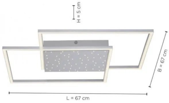 Paul Neuhaus 6024-55 - LED Stmívatelný přisazený lustr YUKI LED/49W/230V + DO