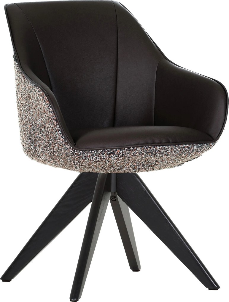 XXXLutz ŽIDLE S PODRUČKAMI, žinylka, vzhled kůže, hnědá, tmavě hnědá Landscape - Jídelní židle - 002362084502