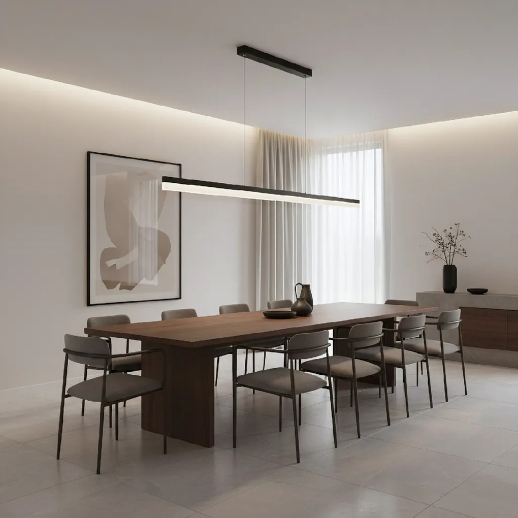 Toolight Toolight, LED stropní svítidlo 200cm, 48W, 4000K, APP1695-CP, černá, OSW-07892