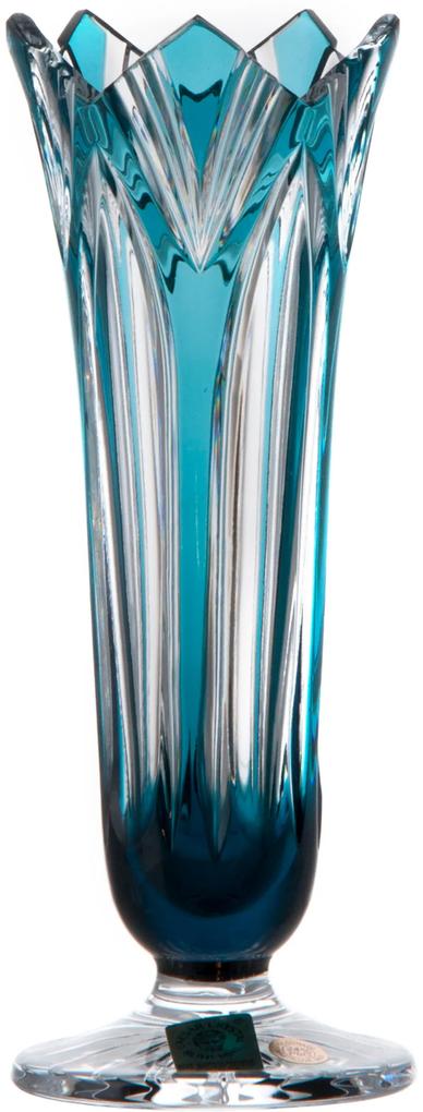 Váza Lotos, barva azurová, výška 175 mm