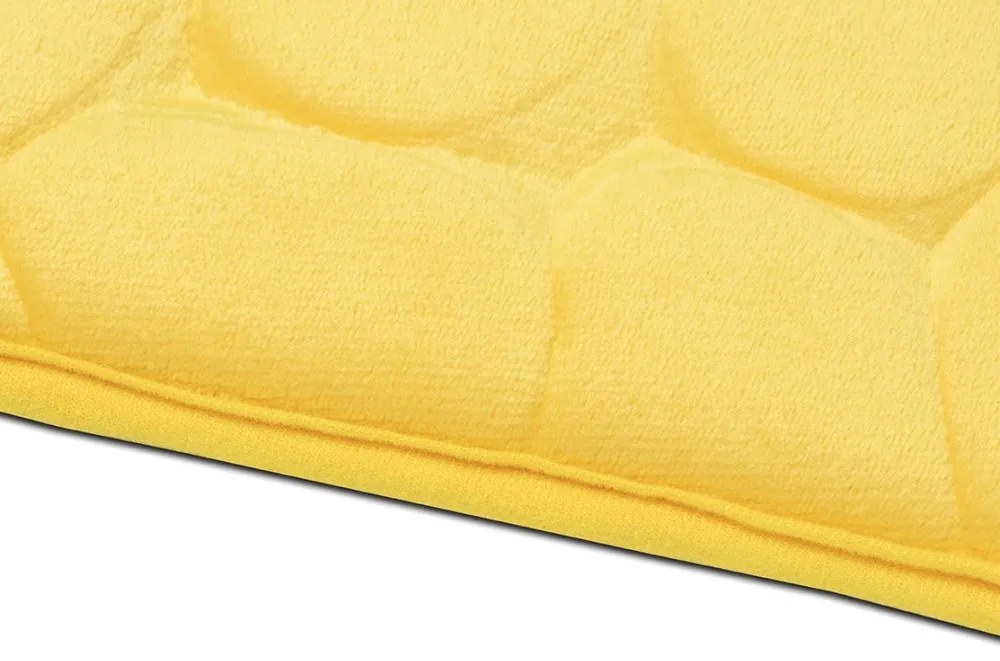 BO-MA, Protiskluzová koupelnová předložka 3D 0133 yellow, 40x50, žlutá, koupelna