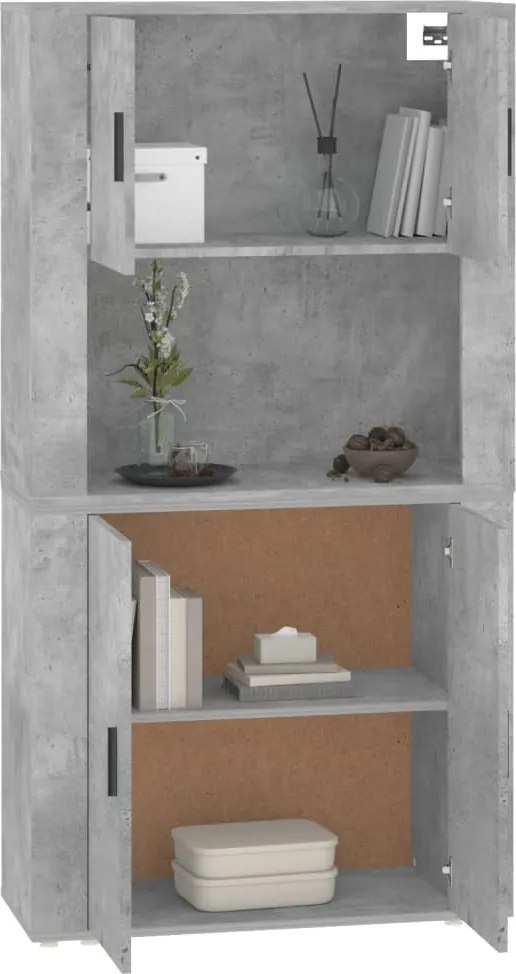 Skříň highboard betonově šedá kompozitní dřevo 3185355