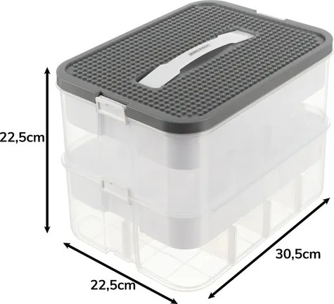 Pudełko na klocki- 2 poziomy Kruzzel 25756