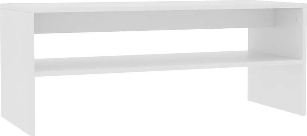 vidaXL Konferenční stolek 100 x 40 x 40 cm dřevotříska [800126] Barva: bílá s vysokým leskem