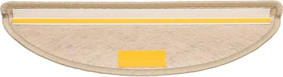 Samolepící nášlapy na schody vzhled sisal 15 ks 56x17x3 cm 326867