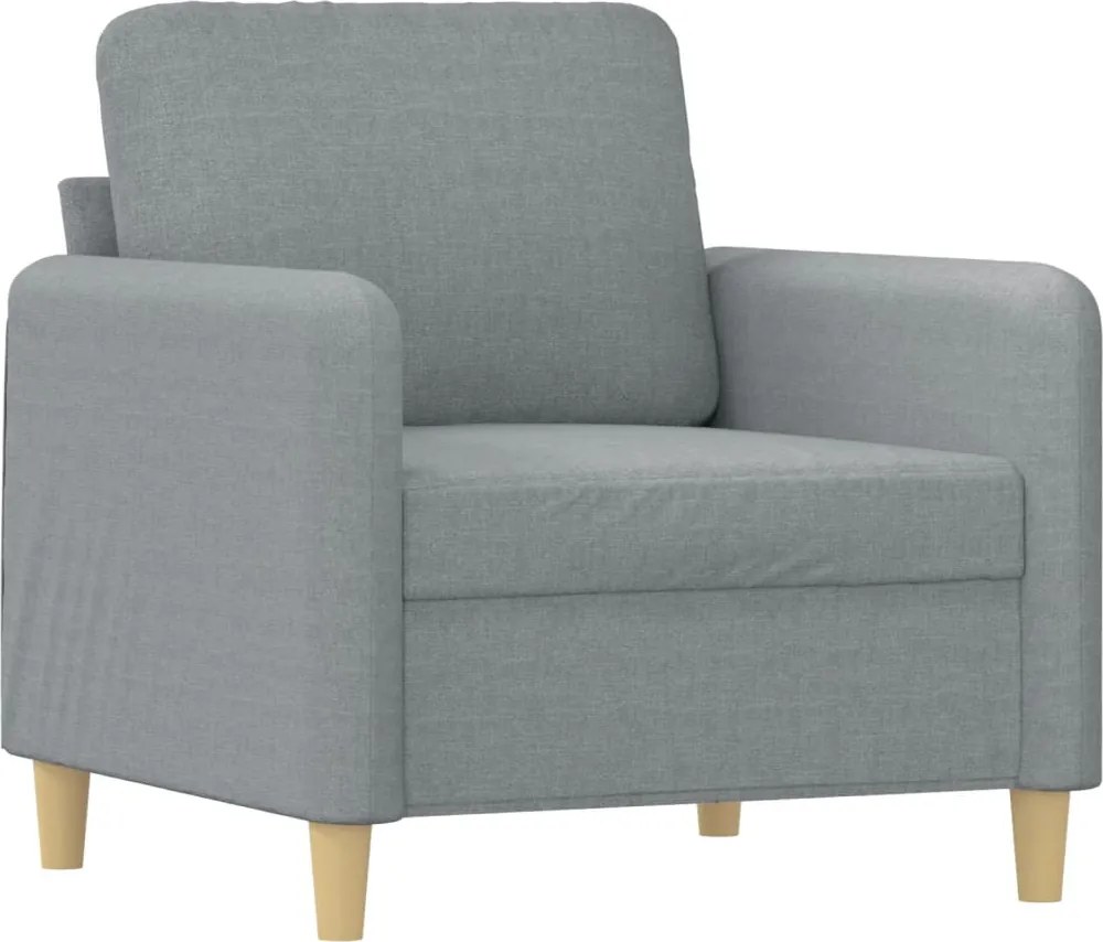 4dílná sedací souprava s polštáři světle šedá textil 3202078