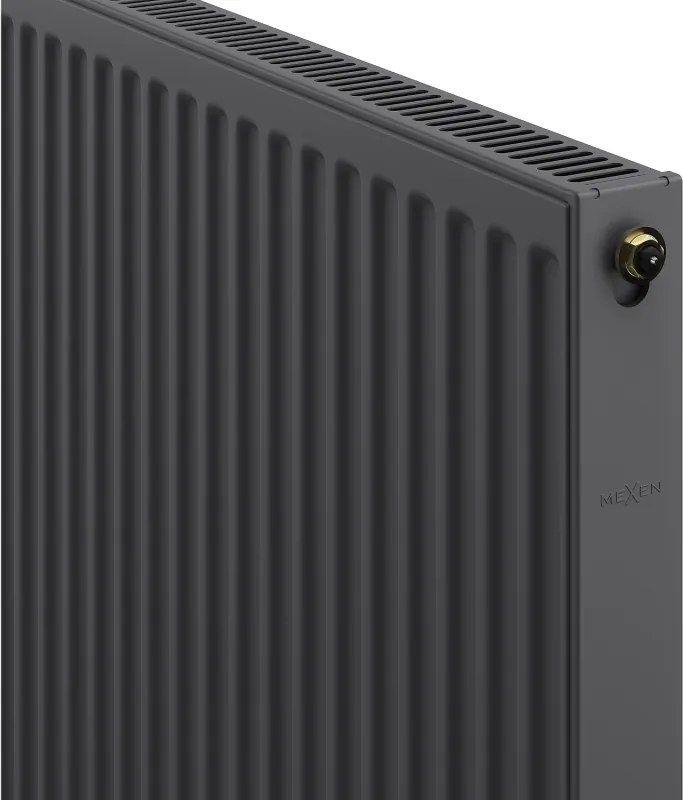 Mexen, Panelový radiátor Mexen CV11 600 x 2800 mm, spodní připojení, 2613 W, antracit - W611-060-280-66