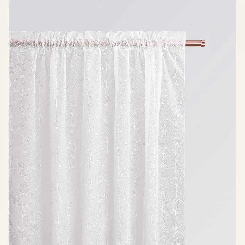 Záclona  La Rossa  v bílé barvě na stuze 140 x 250 cm