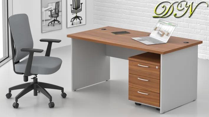 Sestava kancelářského nábytku Komfort 1.2, ořech/šedá ZE 1.2 19