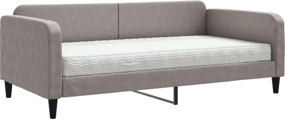 Válenda s matrací taupe 100 x 200 cm textil 3196806
