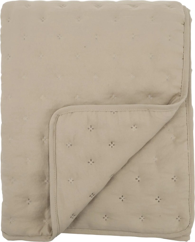 Měkká béžová prošívaná deka / přehoz Aix Soft – 180*130 cm
