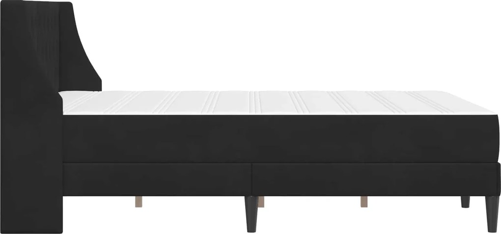 Rám postele s matrací s matrací s čelo Černý 140 x 190 cm samet 3414799