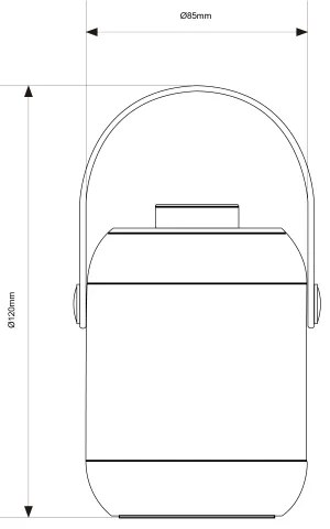 Brilliant - LED Stmívatelná venkovní stolní lampa GEMMA LED/1,9W/5V IP44 bílá