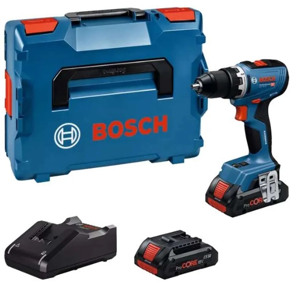 Bosch - 18V AKU vrtací šroubovák, 2x aku 4,0 Ah ProCORE, nabíječka 06019N3206