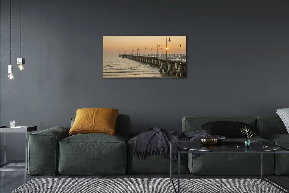 Obrazy na plátně Gdańsk Sea molo 140x70 cm