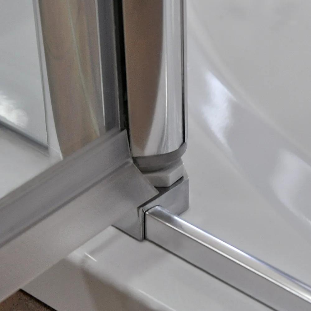 Roth Dvoukřídlé sprchové dveře TCN2 pro instalaci do niky Varianta: šířka: 120 cm - (TCN2 1200 - 731-1200000-01-20), Barva profilů a typ výplně: profily: stříbrná (elox), výplň: Intimglass
