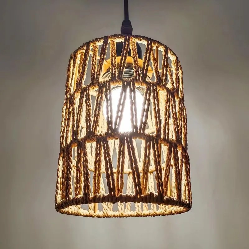 Toolight Boho, závěsné stropní svítidlo 1xE27 APP1622-1CP, hnědá-černá, OSW-05681