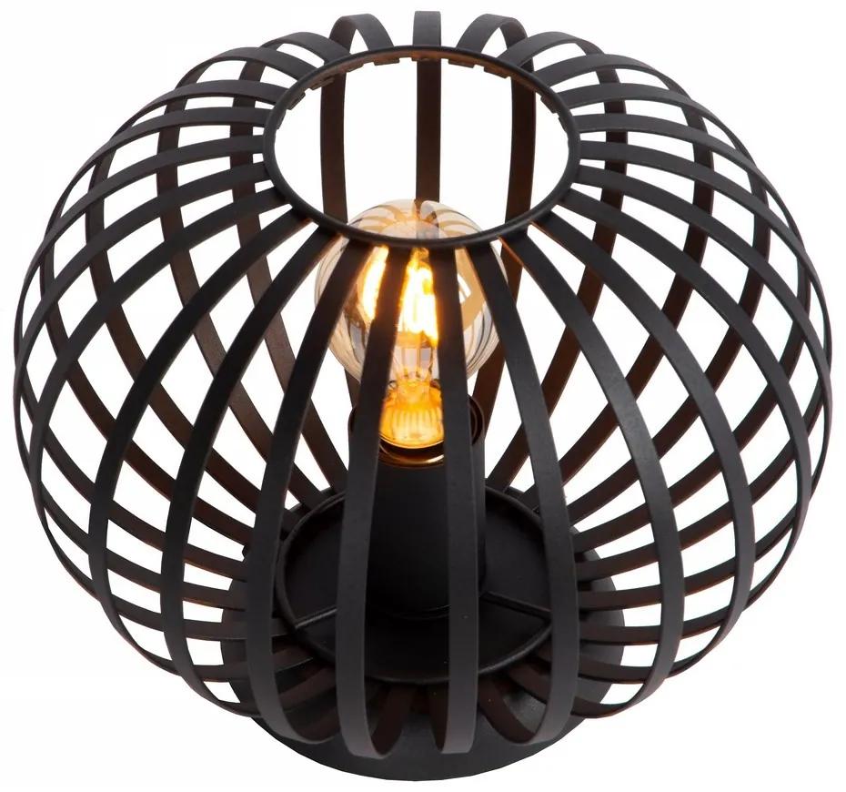 LUCIDE Stolní lampa MANUELA průměr 25,5 cm - 1xE27 - Black