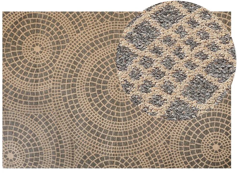 Jutový koberec 200 x 300 cm béžový/šedý ARIBA Beliani