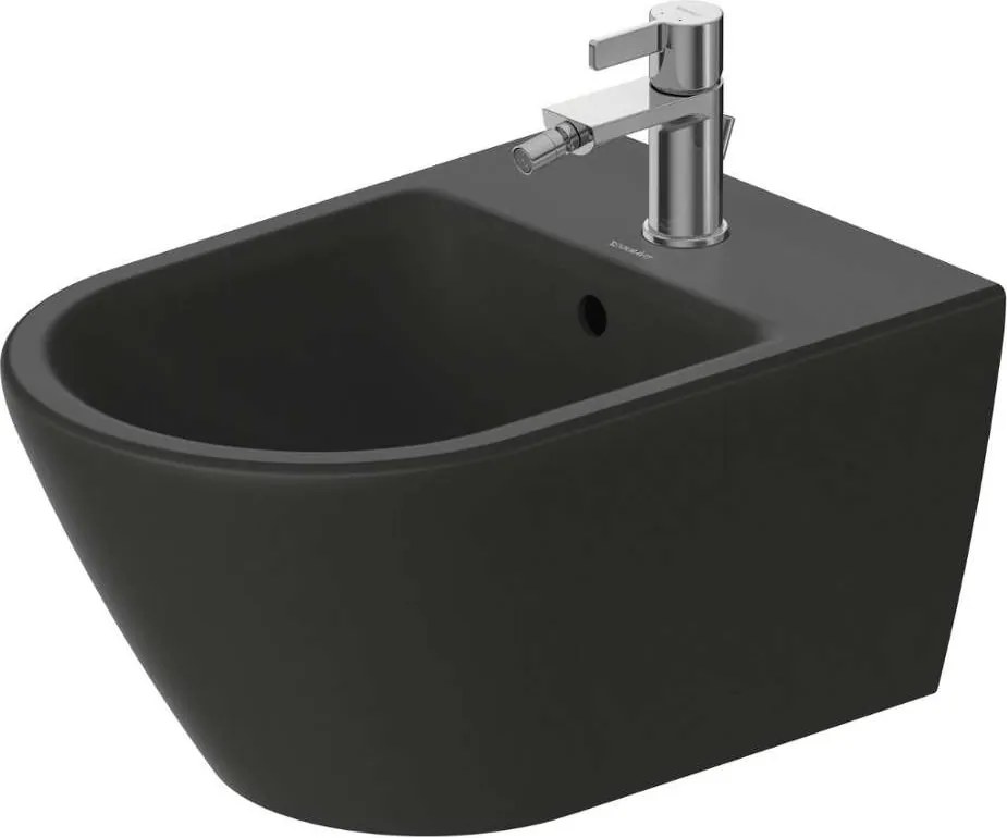 Duravit D-Neo - Závěsný bidet, s přepadem, otvor pro baterii, antracit 2294151300